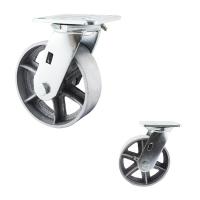 China ISO9001 Flat Tread Swivel Plate 6 Inch Swivel Castor Wheels For Dolly for sale