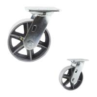 China ISO9001 Flat Tread Swivel Plate 6 Inch Swivel Castor Wheels For Dolly for sale