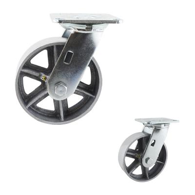 China ISO9001 Flat Tread Swivel Plate 6 Inch Swivel Castor Wheels For Dolly for sale