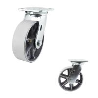 China ISO9001 Flat Tread Swivel Plate 6 Inch Swivel Castor Wheels For Dolly for sale