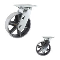 China ISO9001 Flat Tread Swivel Plate 6 Inch Swivel Castor Wheels For Dolly for sale