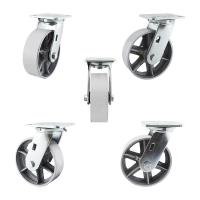 China ISO9001 Flat Tread Swivel Plate 6 Inch Swivel Castor Wheels For Dolly for sale