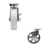 China 8x2 Inch Cast Iron 300kg  Capacity Hollow Swivel Lock Heavy Duty Casters for sale