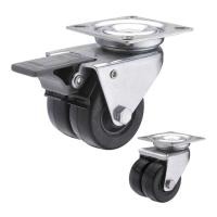 China Twin wheel 70kg Capacity 2 Inch Furniture Casters silent for sale