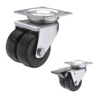 China Twin wheel 70kg Capacity 2 Inch Furniture Casters silent for sale