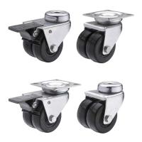 China Twin wheel 70kg Capacity 2 Inch Furniture Casters silent for sale