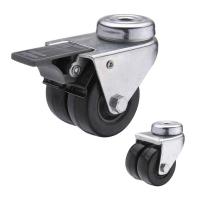 China Twin wheel 70kg Capacity 2 Inch Furniture Casters silent for sale