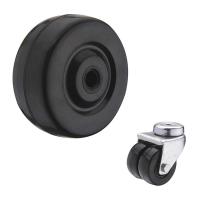 China Top Plate 154LBS Capacity Twin Wheel 2 Inch Rubber Swivel Wheels for sale
