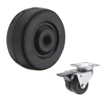 China Top Plate 154LBS Capacity Twin Wheel 2 Inch Rubber Swivel Wheels for sale