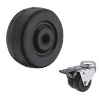 China Top Plate 154LBS Capacity Twin Wheel 2 Inch Rubber Swivel Wheels for sale
