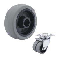 China 50MM Single Gray TPR 132LBS Load Capacity Rubber Casters for sale