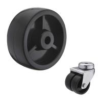 China 2 Inch Black PP 154LBS Load Capacity Twin Wheel  Light Duty Casters for sale