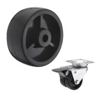 China 2 Inch Black PP 154LBS Load Capacity Twin Wheel  Light Duty Casters for sale