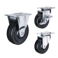 China 2.5 Inch 118LBS Load Capacity Swivel Plate Hard Rubber Wheel Industrial Grade for sale