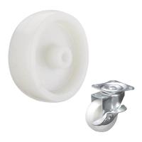 China 75mm White  80KG Load Capacity Nylon Castor Wheels for sale