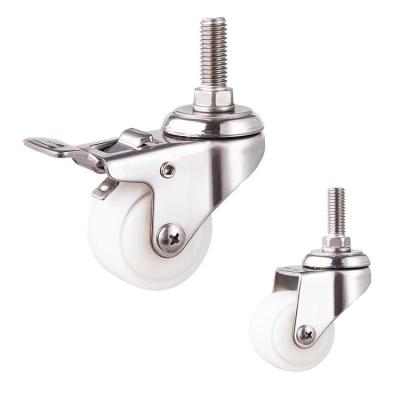 China 50mm Anti Rustic 50KG Capacity Nylon Swivel Casters With Plain Bearing for sale