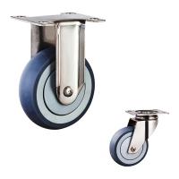 China Soft TPR Wheel Threaded Stem 4 Inch Medium Duty 304SS Medical  Hospital Bed Casters for sale