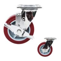 China 150mm Silent Wheel Heavy Duty Sidelock 304SS Swivel Plate Caster Wheels for sale