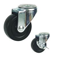 China 50mm Size Rubber Wheel  Light Duty Casters Threaded Stem for sale