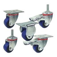 China TPR Swivel 2 Inch Furniture Casters Twin Ball Bearing High Loading Capacity for sale