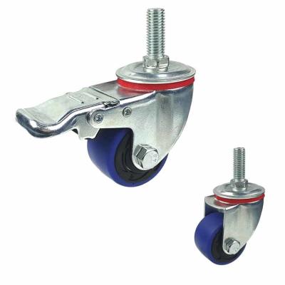 China M12 30mm 2 Inch Thermoplastic Rubber Wheels High Load Blue Tpr for sale