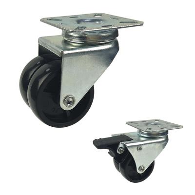 China 3 Inch Black Color 198lbs Capacity Light Duty Casters for sale