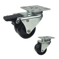China 2 Inch Black Plastic Lockable Swivel Casters Solid type for sale
