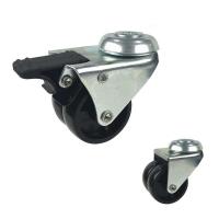 China 2 Inch Black Plastic Lockable Swivel Casters Solid type for sale