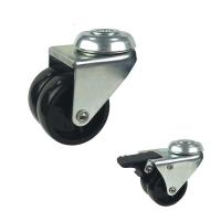 China 2 Inch Black Plastic Lockable Swivel Casters Solid type for sale