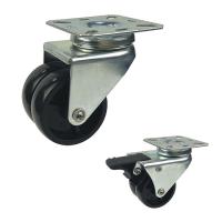China 2 Inch Black Plastic Lockable Swivel Casters Solid type for sale