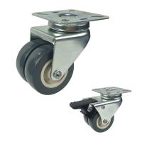 China PVC Casters Flowerpot 50mm Swivel Light Duty Castors Wheels 360 Rotating for sale