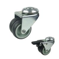 China Light Duty Plate Mount Casters Smooth TPR Wheel Up To 144 Lbs Load Capacity 2-4 Inch Diameter for sale
