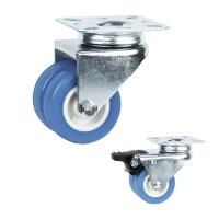 China Zinc Plated Steel Caster Wheels With Total Lock Brake Swivel Radius 2-4 Inches for sale