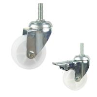 China 75mm Diameter PP Wheel Bolt Hole Rotating Head Light Duty Casters for sale