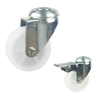 China 75mm Diameter PP Wheel Bolt Hole Rotating Head Light Duty Casters for sale