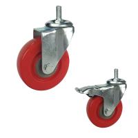 China 5 Inch 220LBS Capacity Directional Plate PP Core PVC Industrial Casters for sale