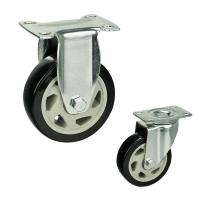 China 4 Inch Black PVC Hollow Core Caster Wheel Swivel Plate Ball Bearing for sale