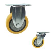 China 6 Inch Swivel Threaded Stem Industrial Trolley Caster Wheels 150KG for sale