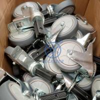 China 100mm TPR Trolley Wheels Heavy Duty With Square Stem for sale
