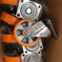 China ISO9001 500kg Loading 8 Inch Polyurethane Industrial Wheels With Aluminium Core for sale