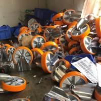 China 200mm Rigid Plate  Aluminium Core PU Nylon Casters Heavy Duty for sale