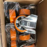 China 200mm Rigid Plate  Aluminium Core PU Nylon Casters Heavy Duty for sale