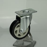 China 4 Inch Black PVC Hollow Core Caster Wheel Swivel Plate Ball Bearing for sale