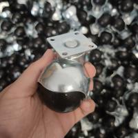 China 11x22mm Plug - In Stem Side Locking Black Plastic Swivel Ball Casters For Carpet for sale