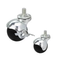 China No Brakes 10x15mm Threaded Stem Ball Casters For Chairs for sale