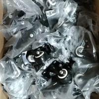 China 40mm Light Duty Casters Set Black PVC Swivel Threaded Stem Castors for sale