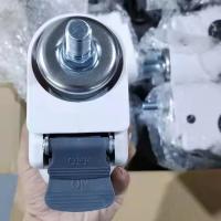 China 5 Inch Medical Wheel Soft TPR Hospital Casters With Threaded Stem for sale