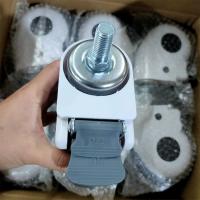 China 5 Inch Medical Wheel Soft TPR Hospital Casters With Threaded Stem for sale