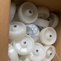 China 125mm SS Casters With Double Brake Threaded Stem White Nylon Casters OEM for sale