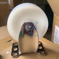 China 3 Inch Rigid Plate Stainless Steel Casters Solid Nylon Fixed Casters for sale